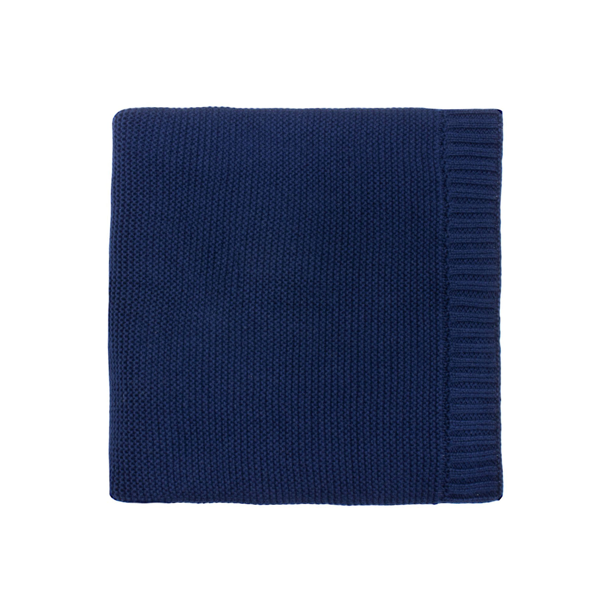 Manta Tejida (Patrón Liso) | Navy Blue – Moggy